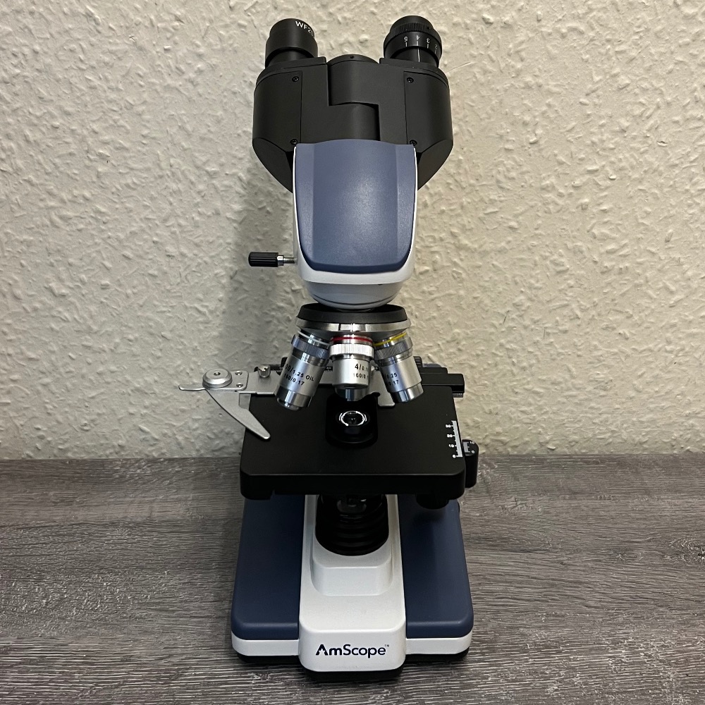 Pre-owned AMSCOPE B120 SERIES LED BINOCULAR COMPOUND MICROSCOPE 40X ...